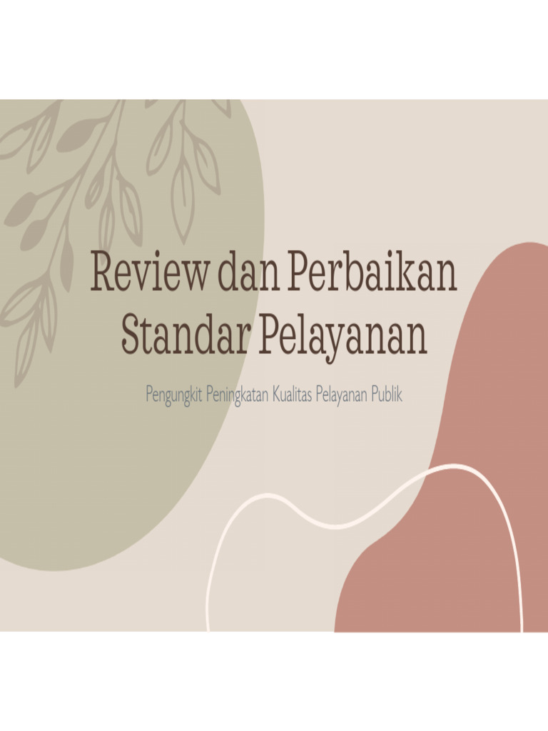 Microsoft PowerPoint - Review Dan Perbaikan Standar Pelayanan | PDF