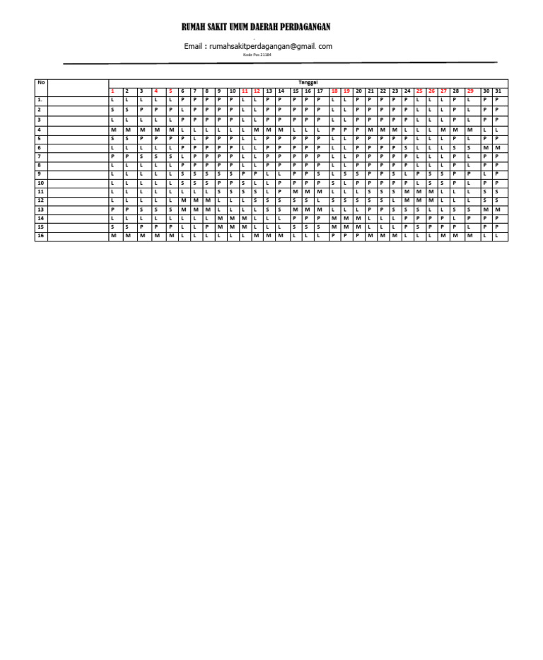 Jadwal RM Januari 2025 | PDF