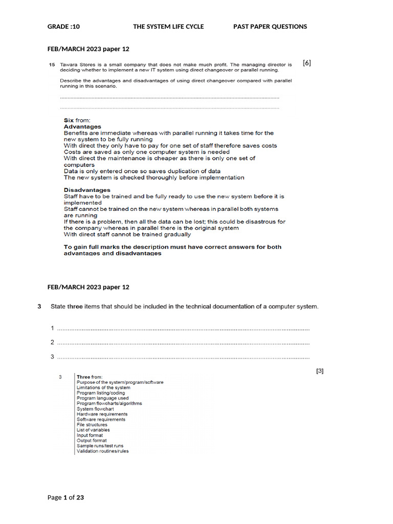Past Paper Questions Subjective | PDF | Software | Computing