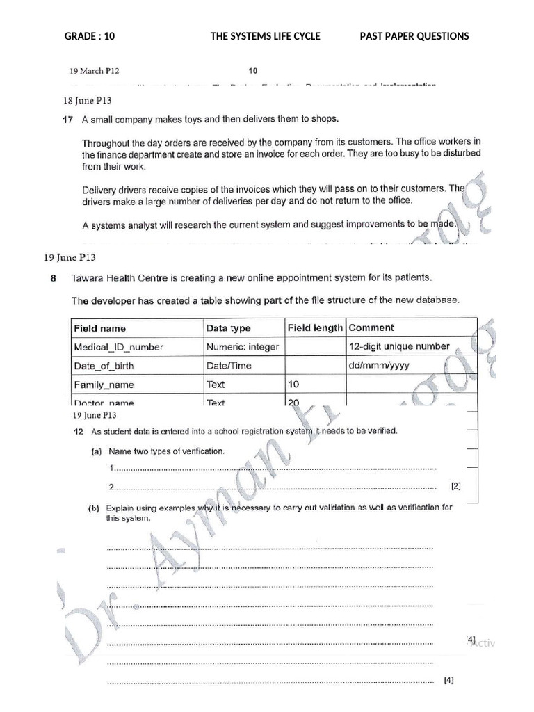 Past Paper Questions | PDF