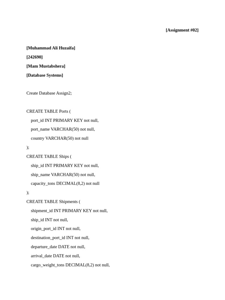 Muhammad Ali Huzaifa - DBAssign#02 | PDF | Information Retrieval | Data Management Software