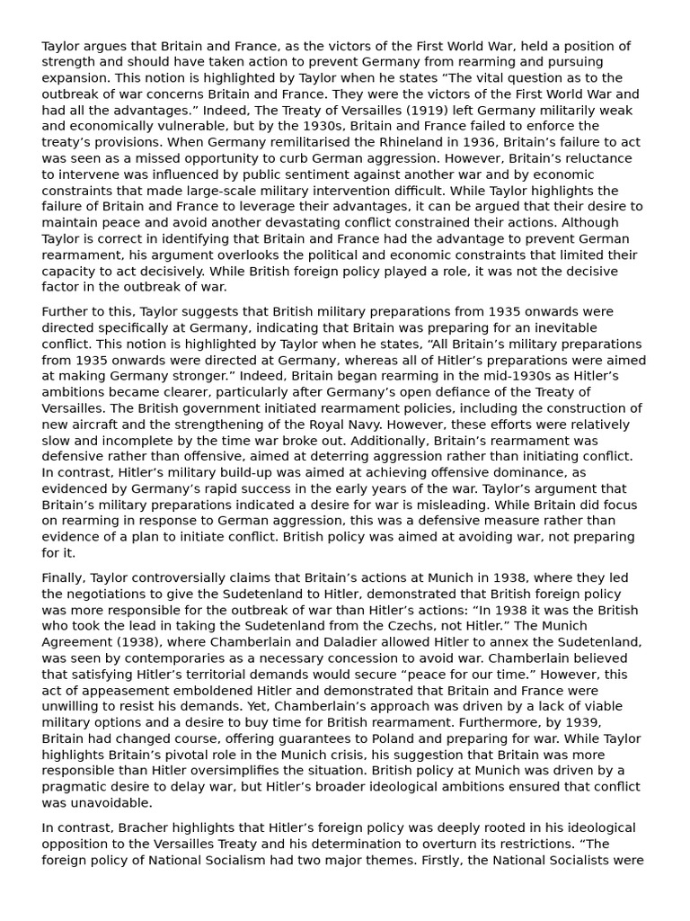 British Foreign Policy and WWII Causes | PDF | Adolf Hitler | Nazi Germany
