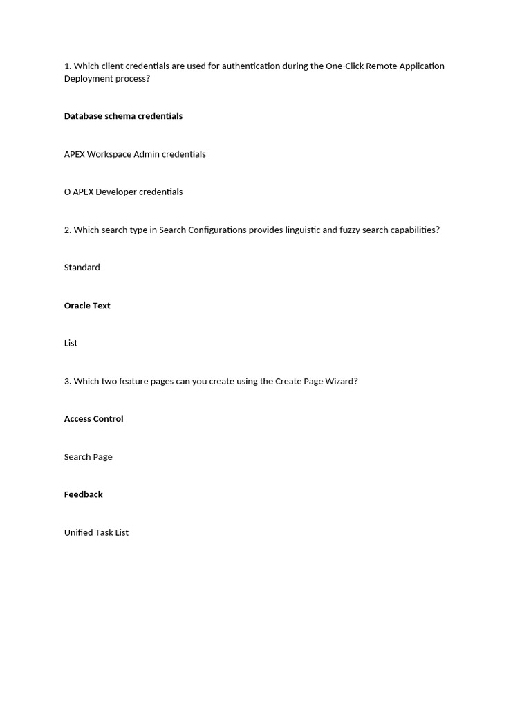 Oracle Apex Developer 1z0-771 | PDF | Databases | Sql
