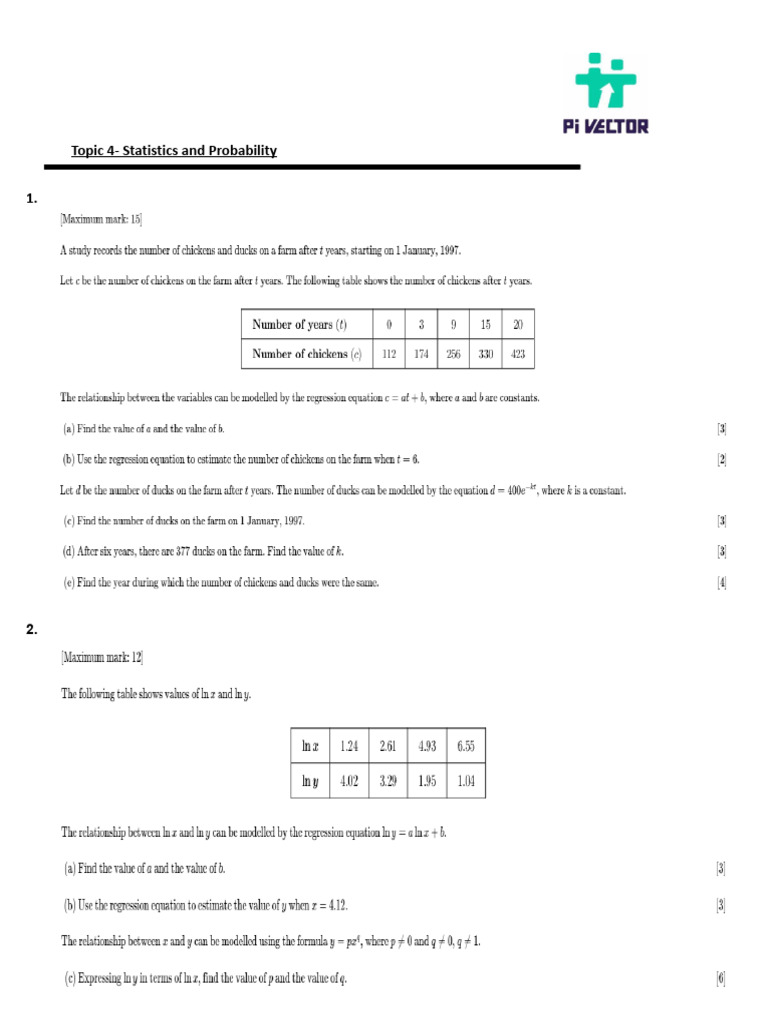 Topic 4 - Stats and Probability | PDF