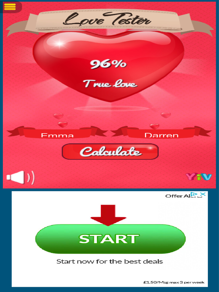 Love Tester - Free Mobile Game Online | PDF