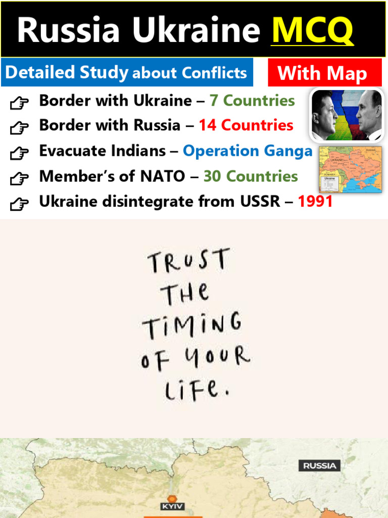 Russia Ukraine Conflict GK MCQs | PDF | Ukraine | Russia