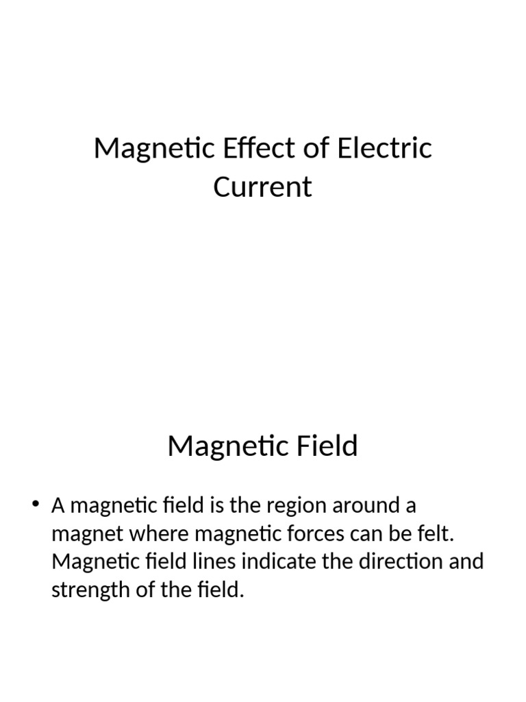 Magnetic Effect of Electric Current | PDF
