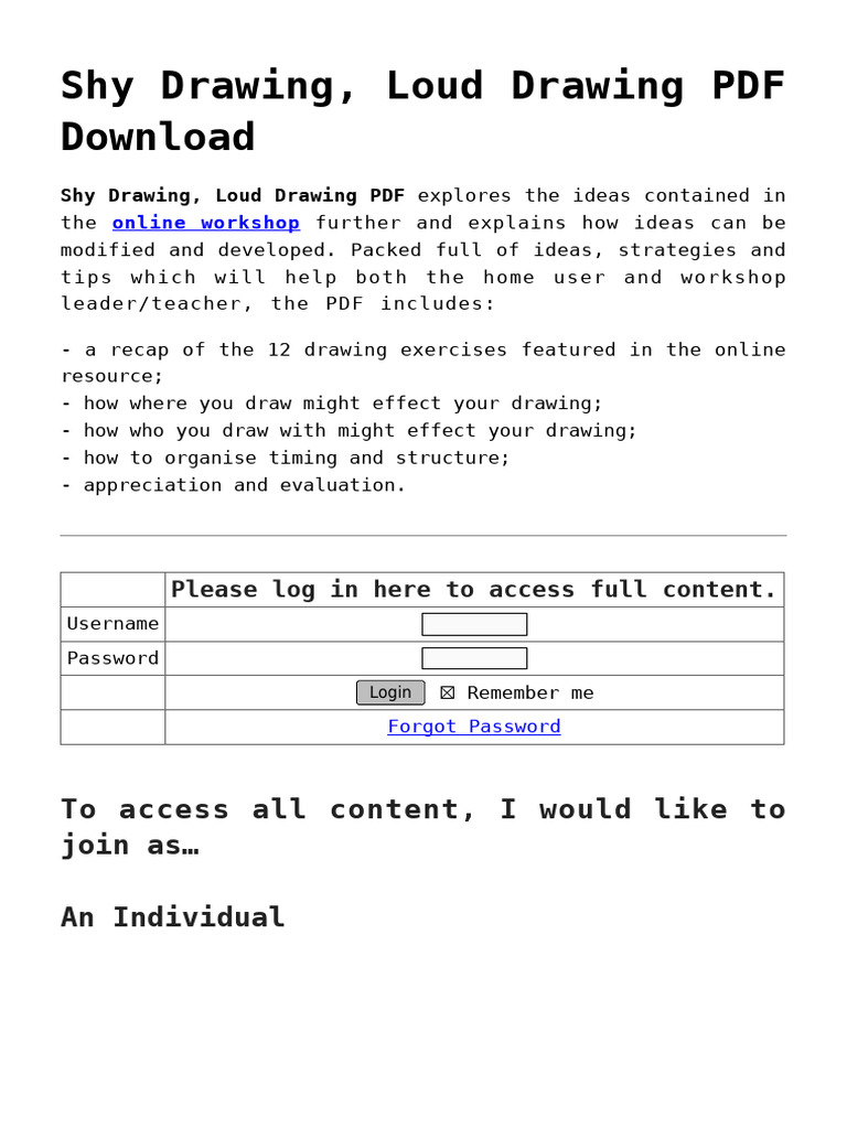 Shy Drawing Loud Drawing | PDF