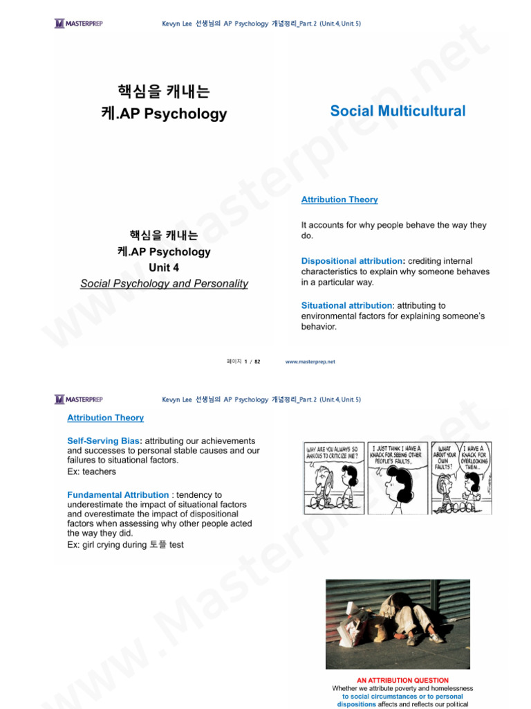 Kevyn Lee AP Psychology 개념 Part.2 Unit.4,5 | PDF