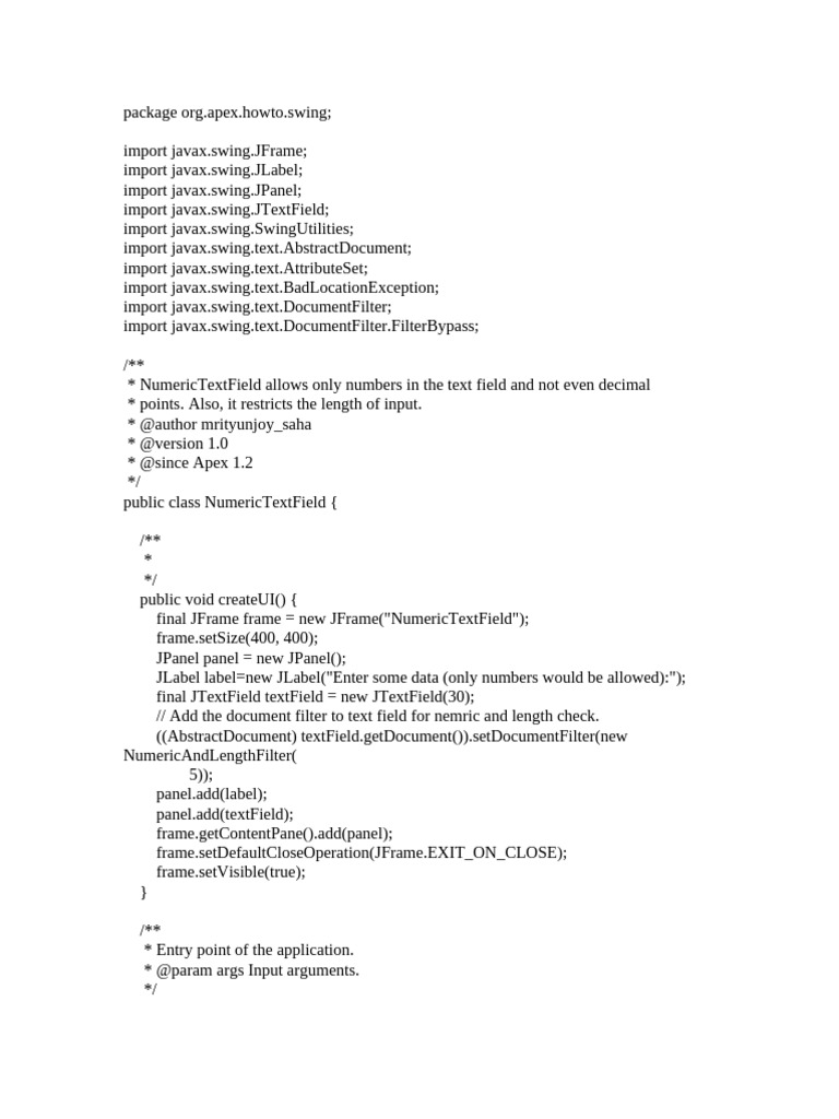 Input Validation Methods Using Awt in Java | PDF | Object Oriented Programming | Computer Science