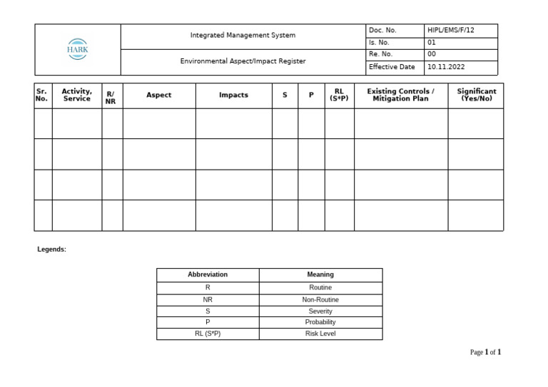 Hipl - Ems - F - 12 Eai Register | PDF