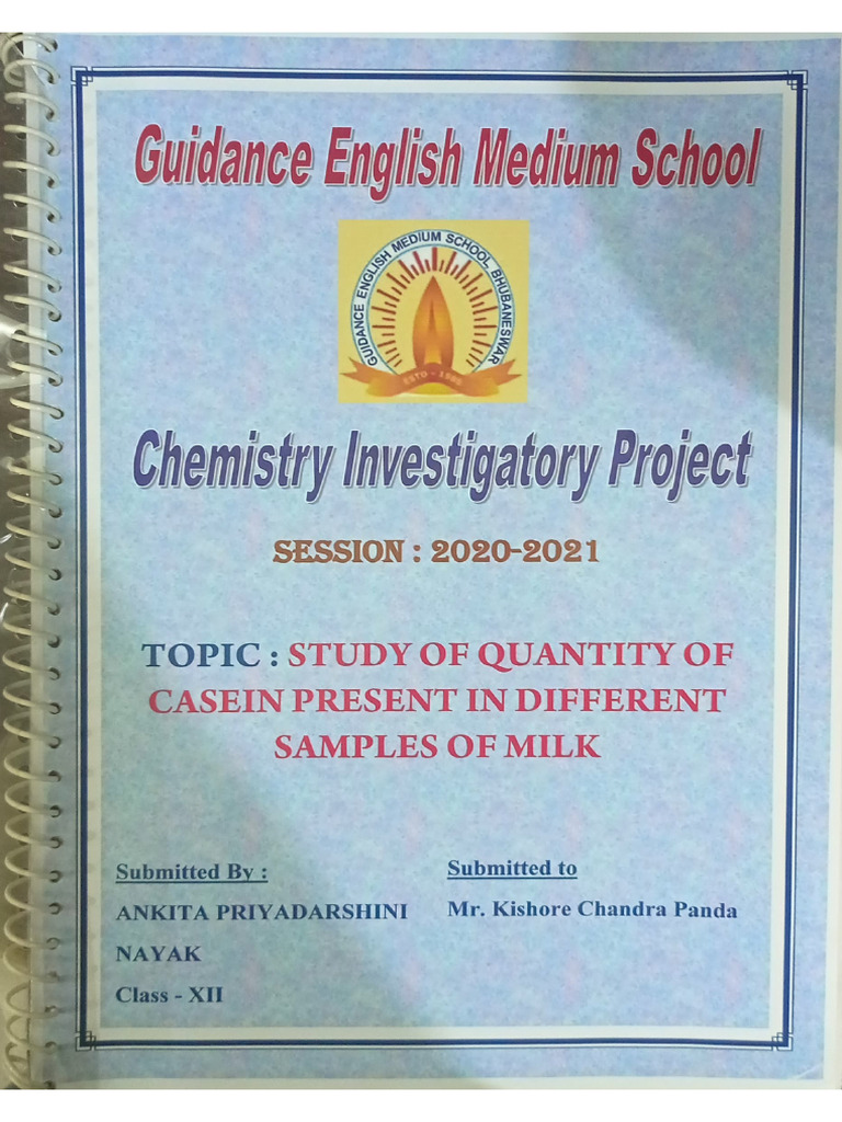 Chemistry Project | PDF
