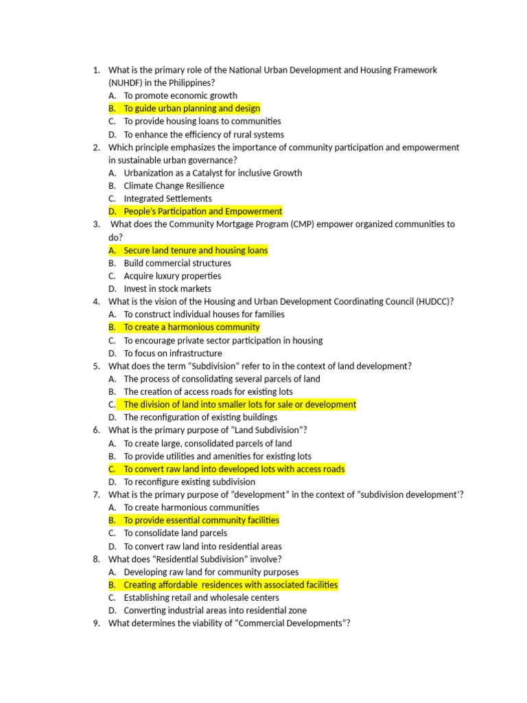 Simple Subdivision Guidelines in the Philippines | PDF | Building ...