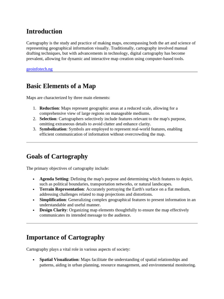Introduction to digital cartography | PDF | Map | Cartography