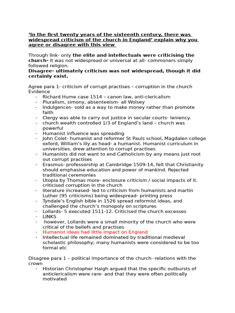 Tudor Essay - Henry VIII Religion 2 | PDF | House Of York