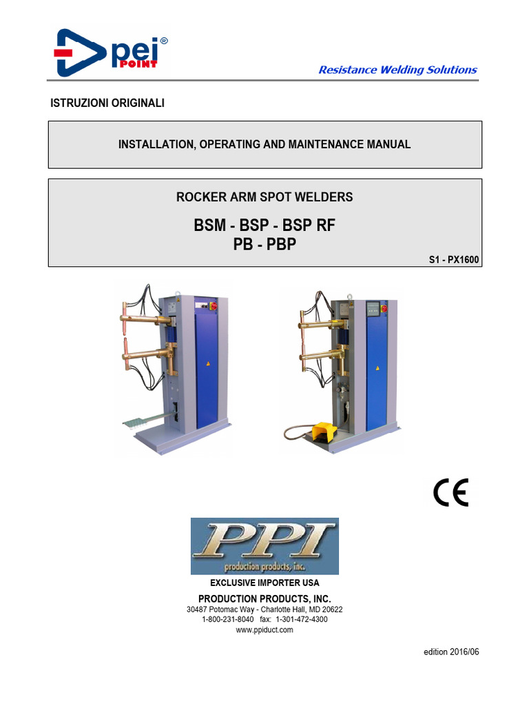 BSM BSP PB PBP PX1600 GB 2016 Ppi Usa | PDF | Welding | Construction