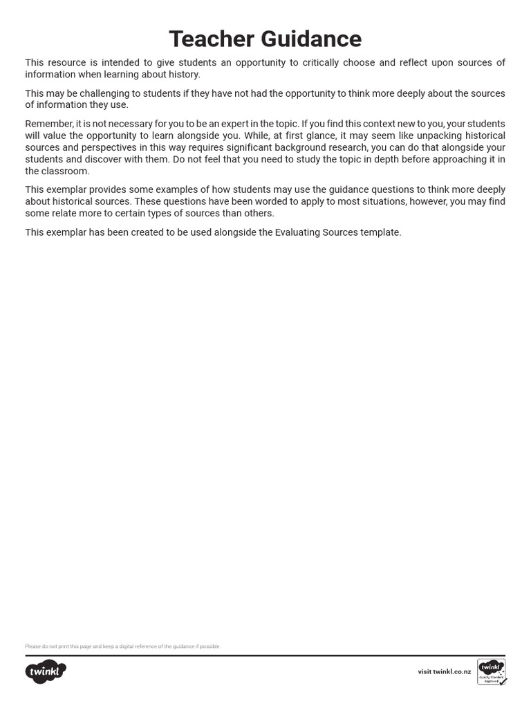 Evaluating Historical Sources Guide | PDF | Immigration | Human ...
