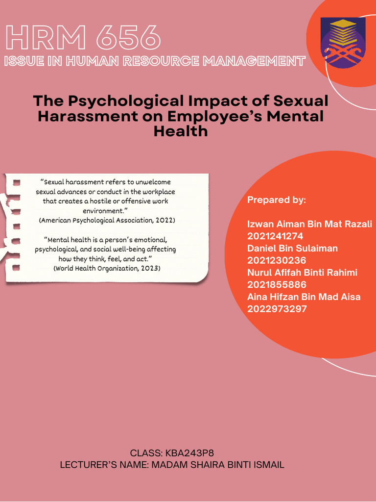 Infographic Poster - HRM 656 - KBA243P8 | PDF | Sexual Harassment ...