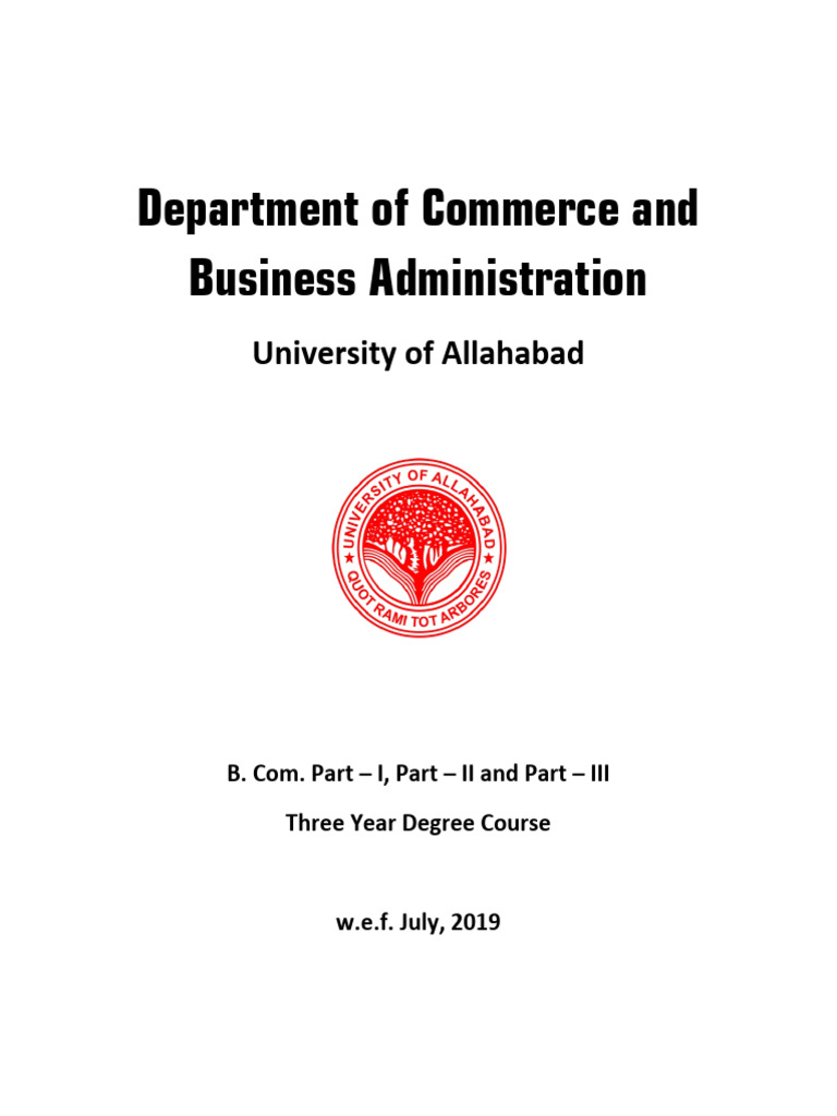B.Com Syllabus Overview - Allahabad University | PDF | Capital ...