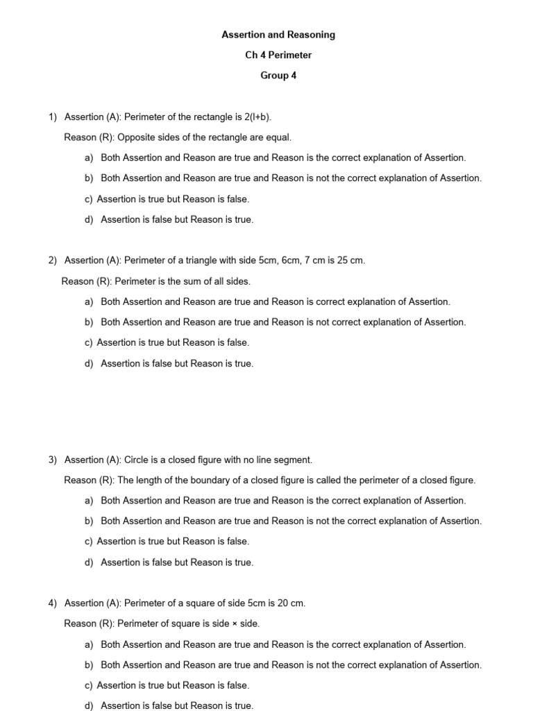 Group 4 Class 4 - Perimeter | PDF