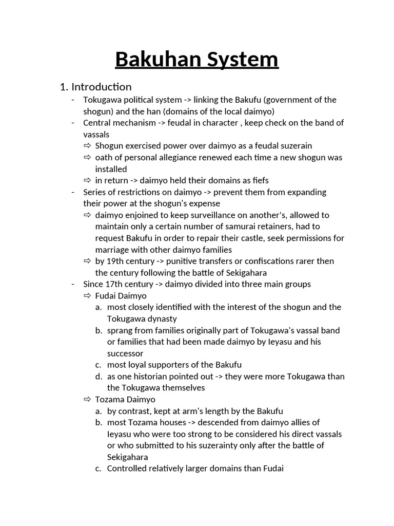 Bakuhan System | PDF