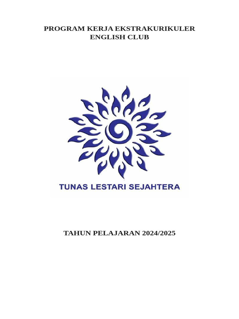 Program Kerja Ekstrakurikuler English Club | PDF