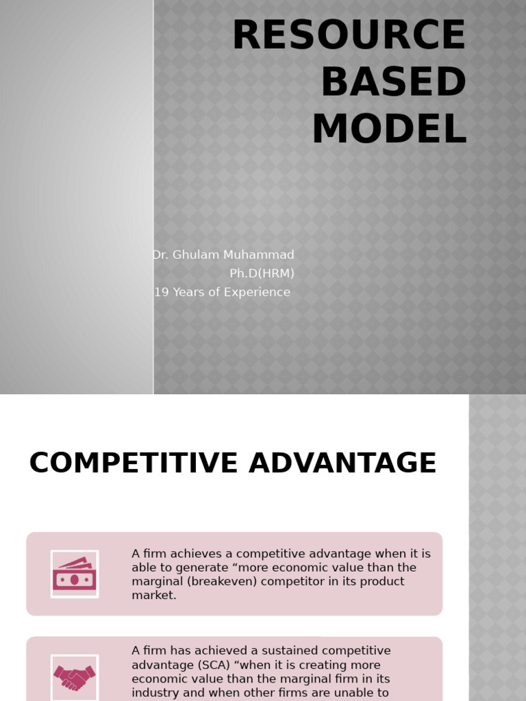Resource Based View Theory | PDF | Competitive Advantage | Resource