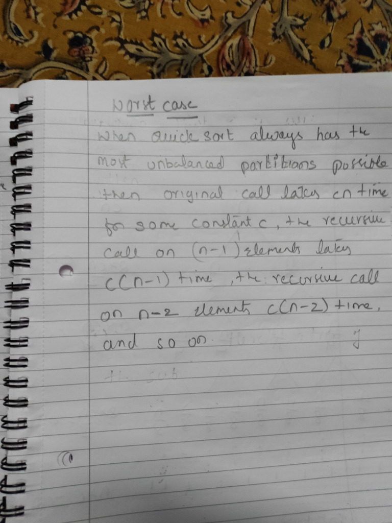 Quick Sort Worst Case | PDF