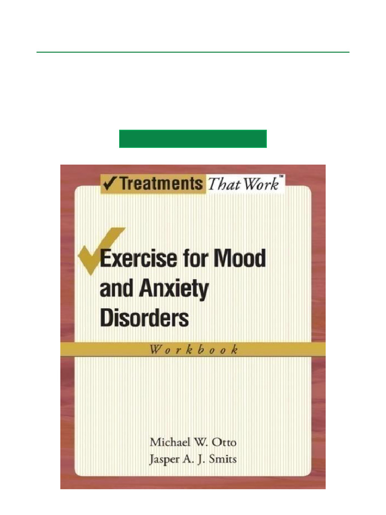 Highly Rated Exercise For Mood and Anxiety Disorders Workbook Digital ...