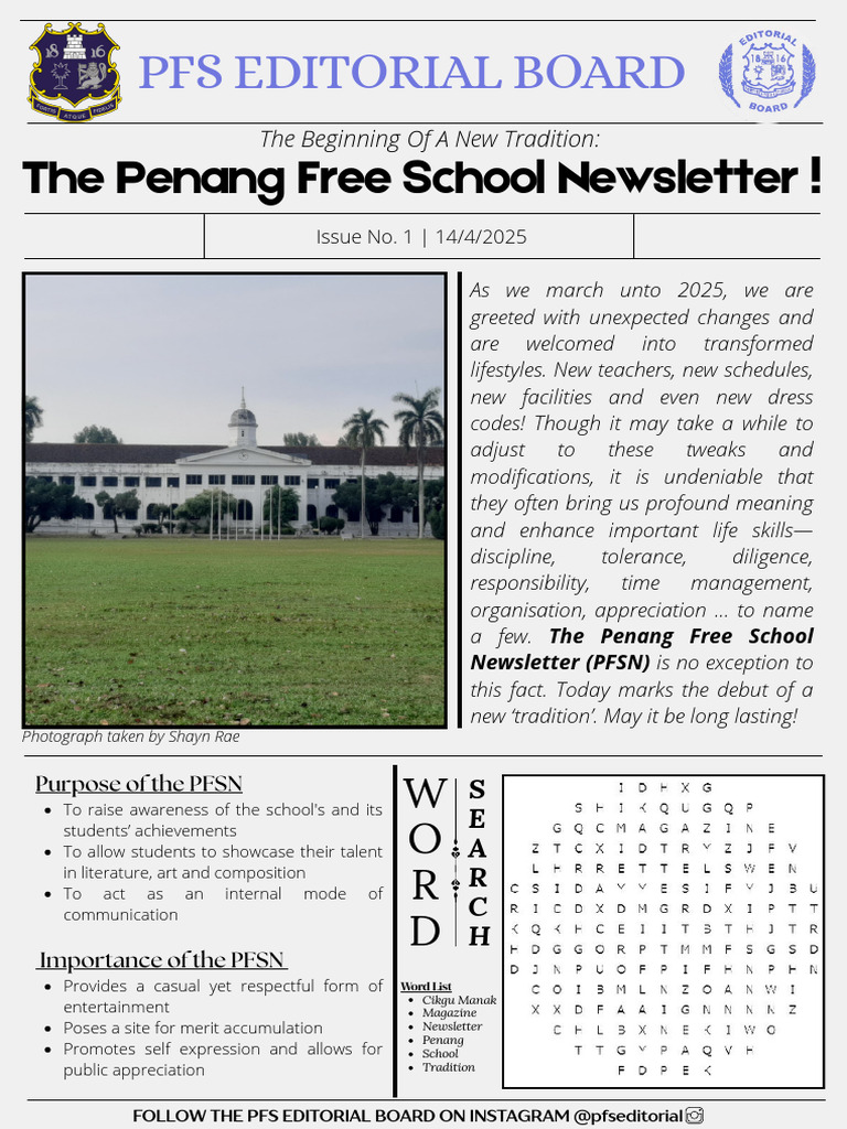 White Photo Functional Simplicity Grade School Newsletter | PDF