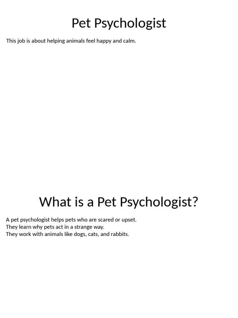 Simplified Pet Psychologist Presentation | PDF