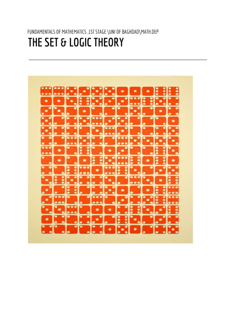 The Set and Logic Theory - Rep | PDF | Set (Mathematics) | Mathematics