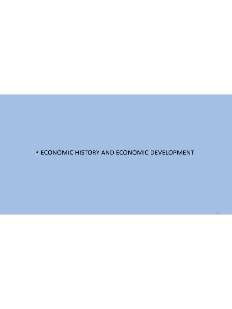Economic History 1 | PDF