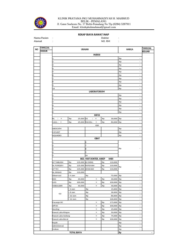 Kwitansi Rawat Inap | PDF