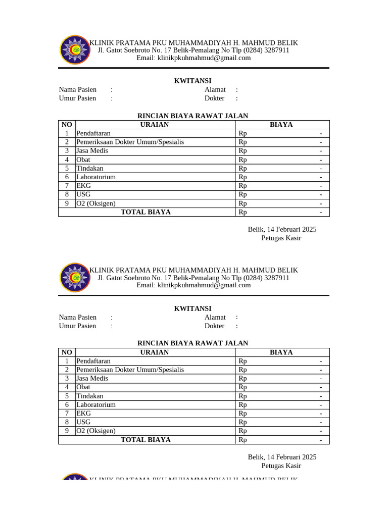 Kwitansi Rawat Jalan | PDF