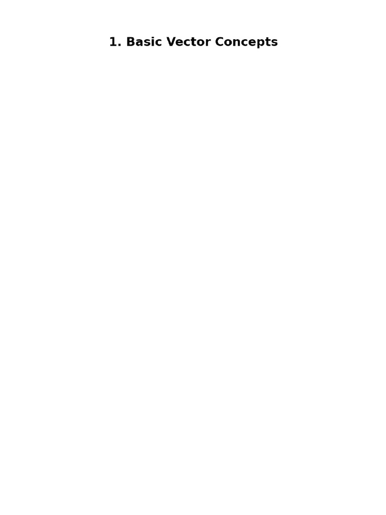 Vector Formula Sheet Pdf