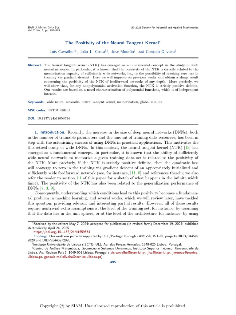 Neural Tangent Kernel | PDF | Mathematics | Mathematical Analysis
