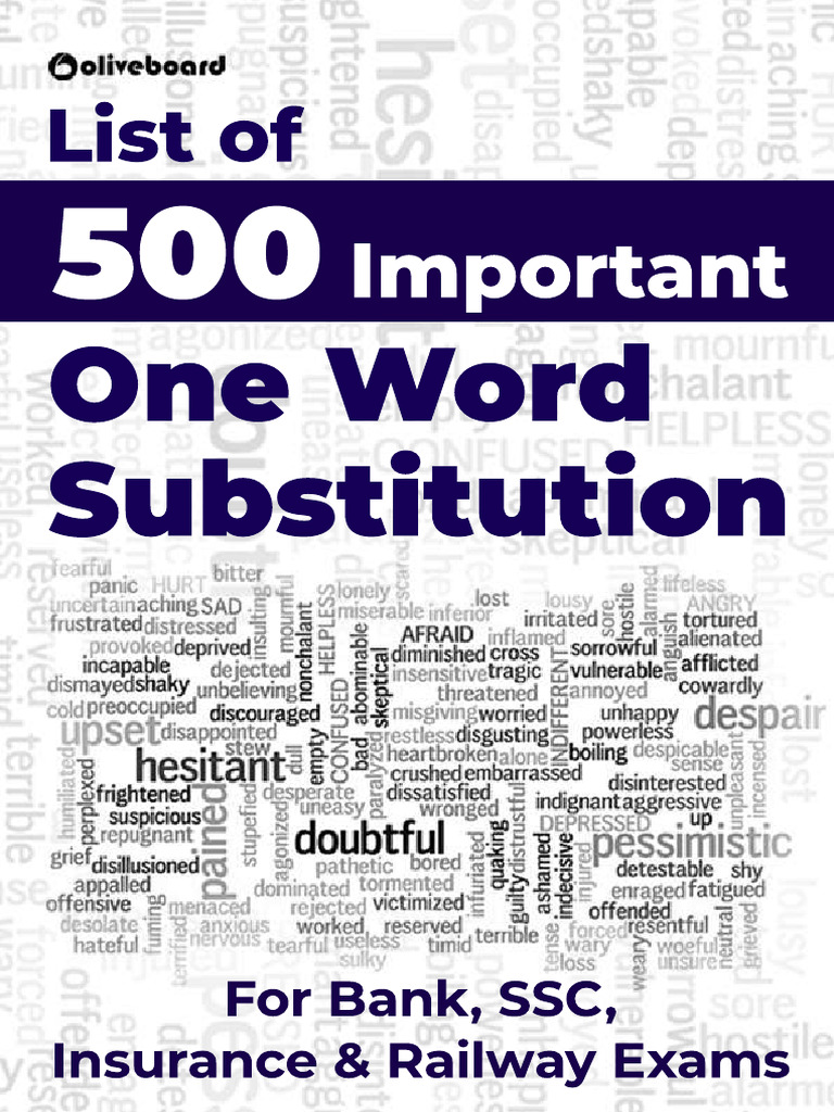 500 Essential One Word Substitutions | PDF