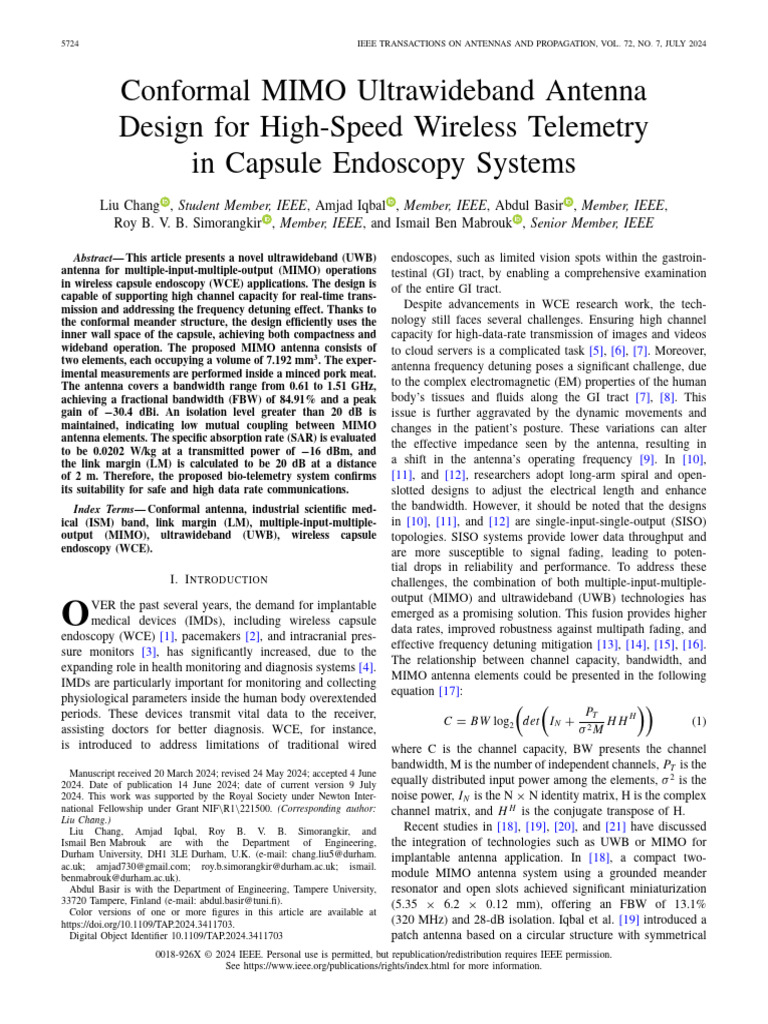 Conformal MIMO Ultrawideband Antenna Design For High-Speed Wireless ...