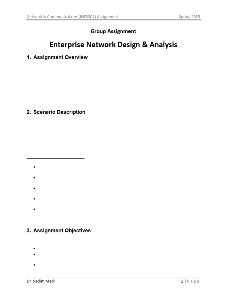 Group Assignment Plan - Spring2025 | PDF | Computer Network | Quality Of Service