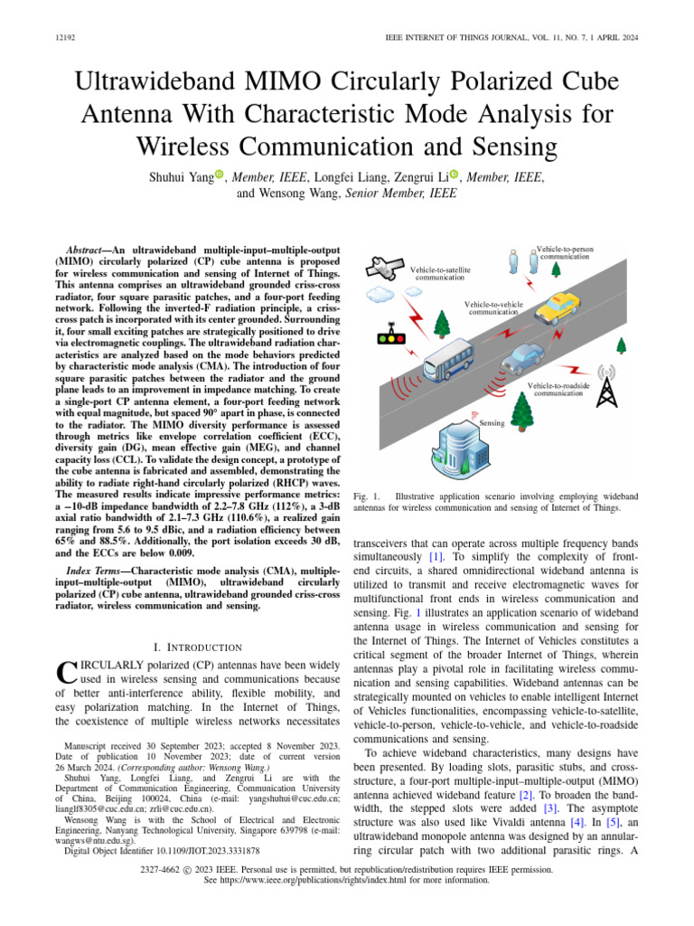 Ultrawideband MIMO Circularly Polarized Cube Antenna With ...