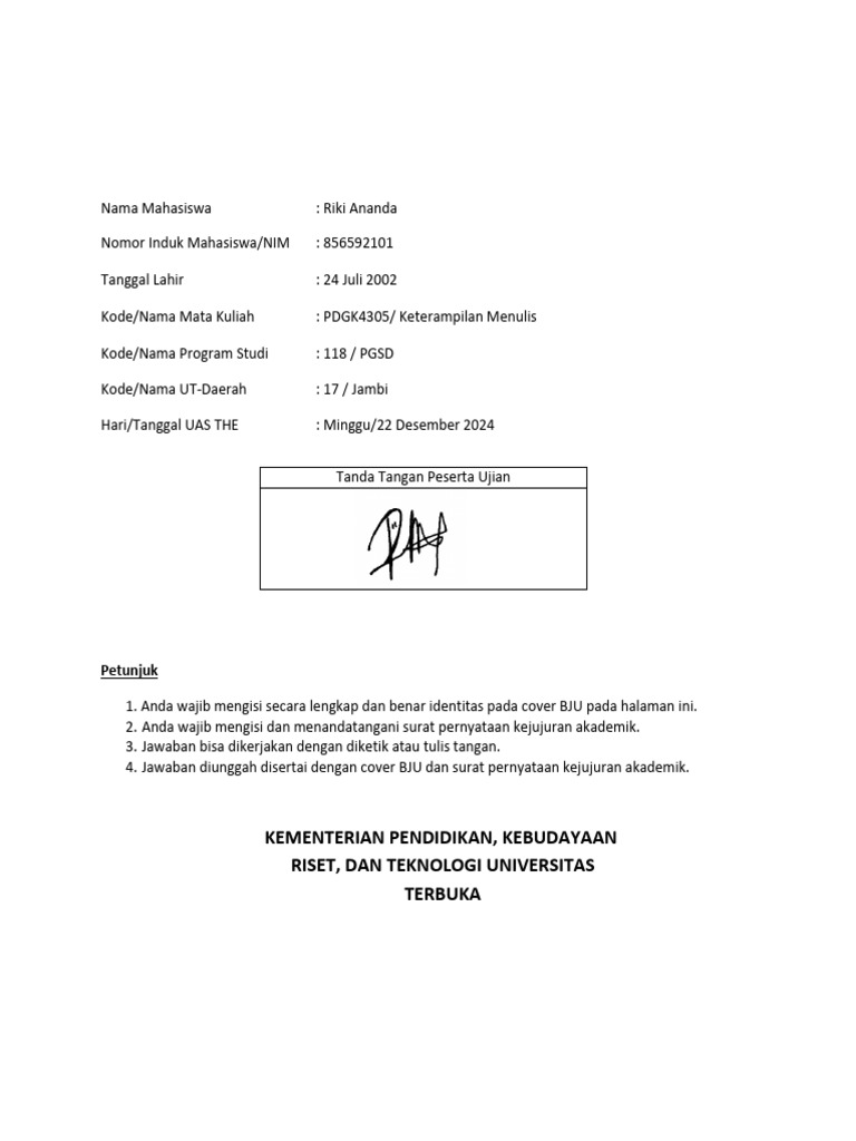 Riki Ananda - PDGK4305 | PDF