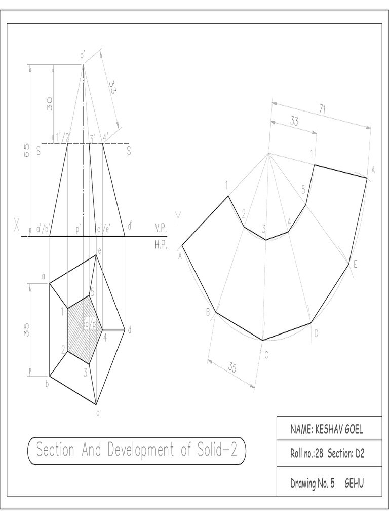 Name: Keshav Goel Roll No.:28 Section: D2 Drawing No. 5 GEHU | PDF