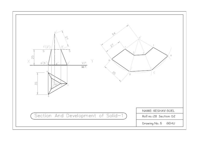 Name: Keshav Goel Roll No.:28 Section: D2 Drawing No. 5 GEHU | PDF
