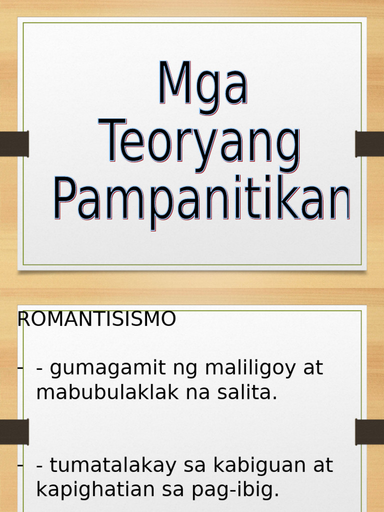 Teoryang Pampanitikan | PDF