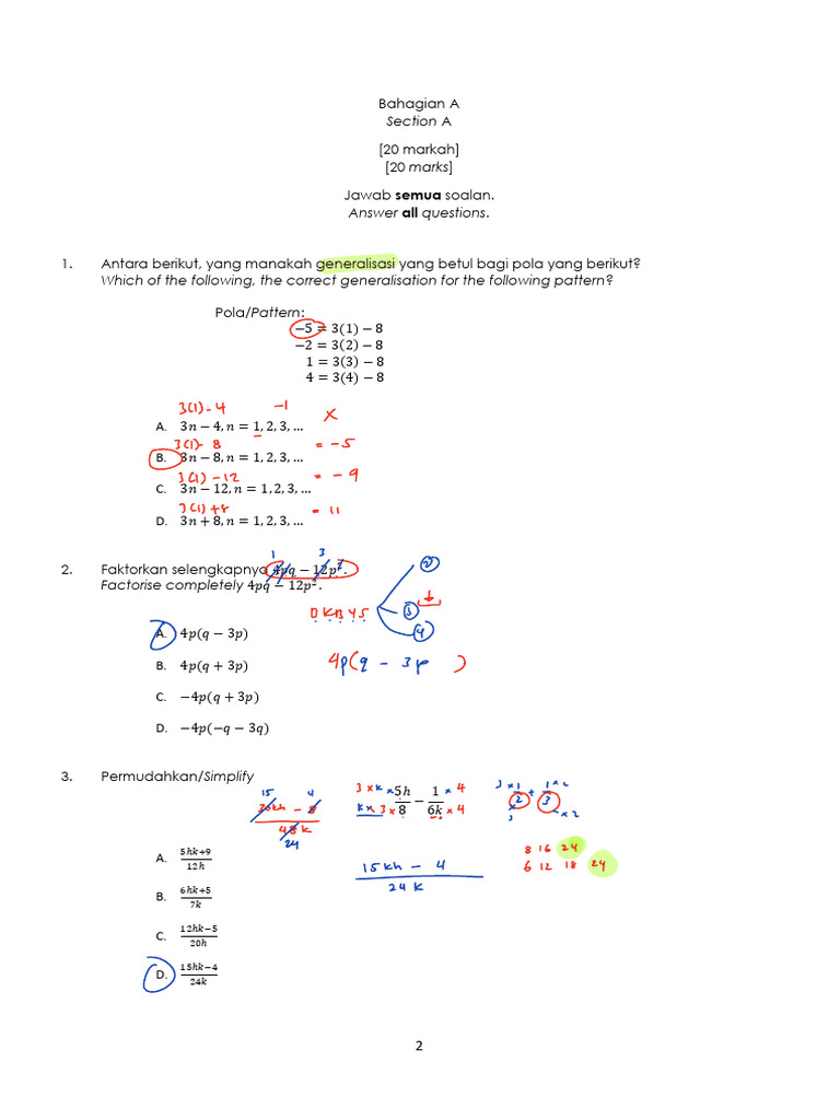 Form 2 Uasa Preparation Part 5 (Conteng Part 2) | PDF