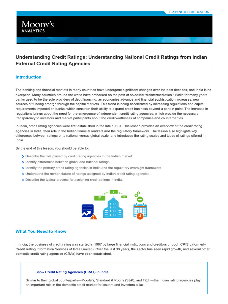 Understanding National Credit Ratings From Indian External Credit ...