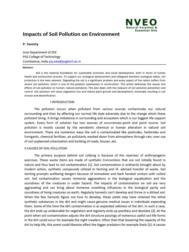 Soil Pollution: Causes and Effects | PDF | Soil | Pollution