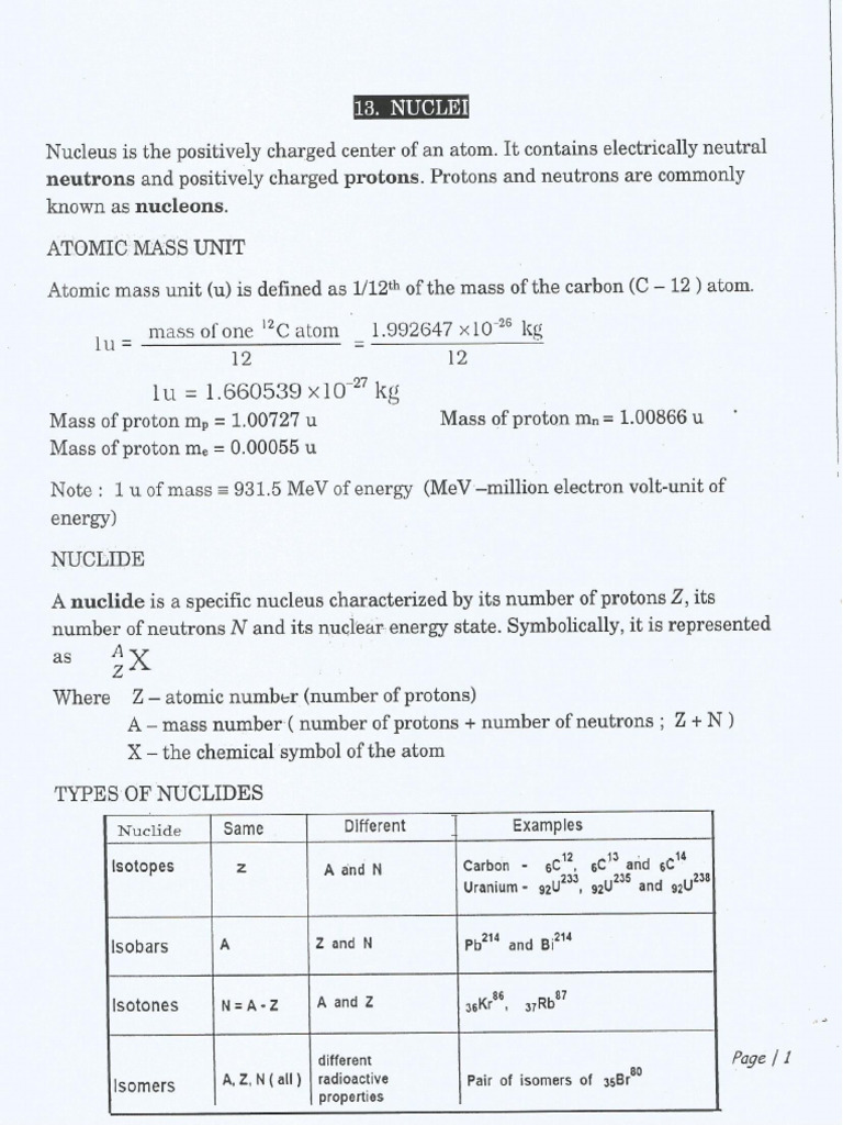 Nuclei Notes Merged | PDF