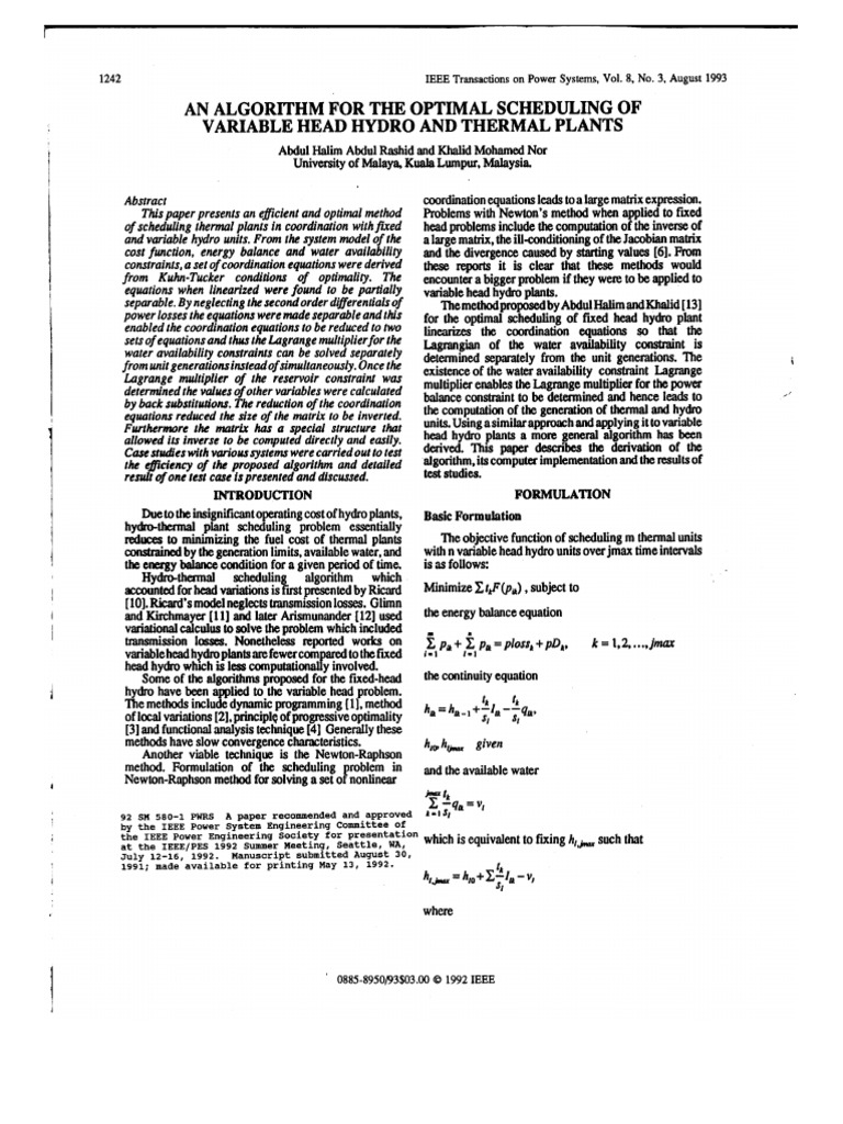 An Algorithm For The Optimal Plants | PDF